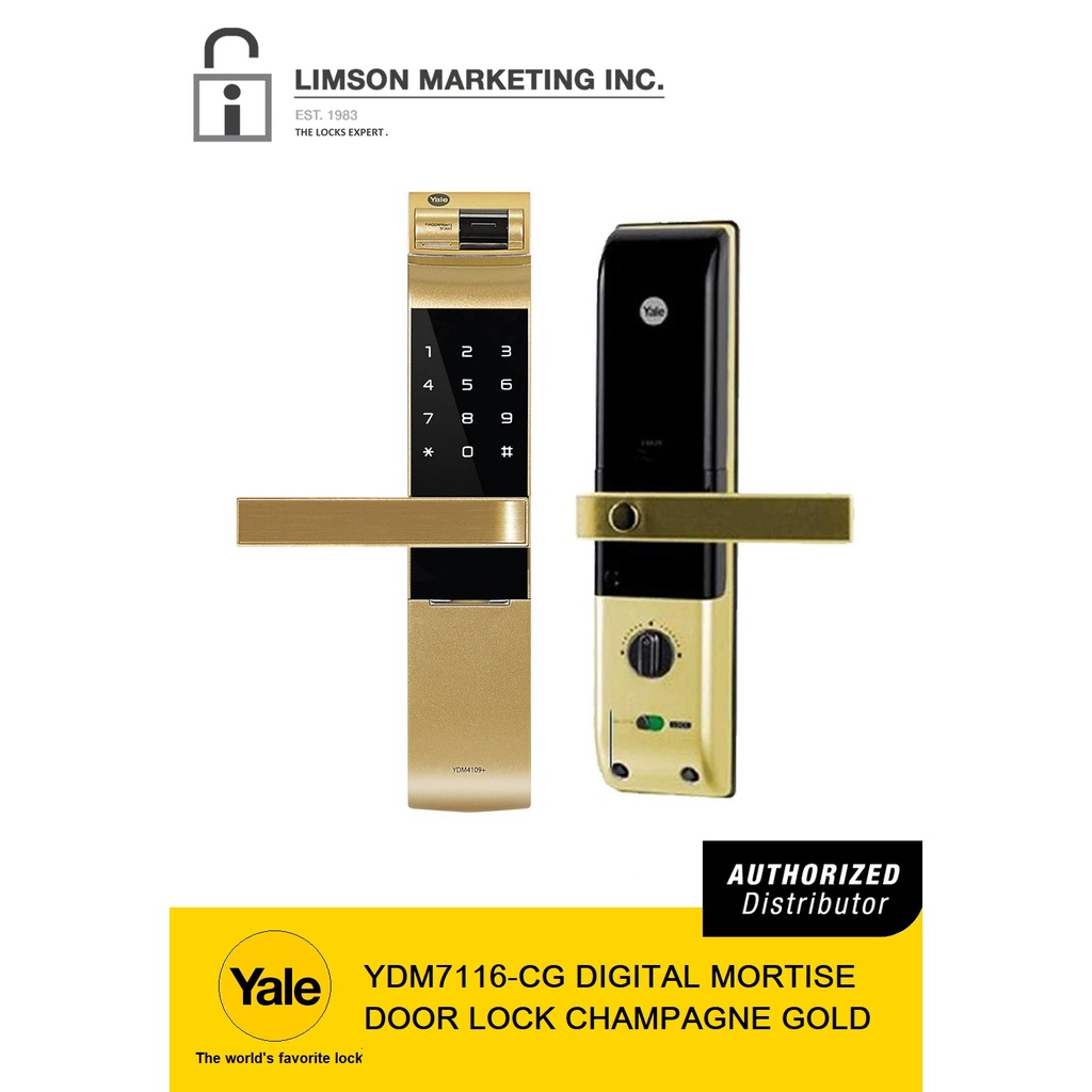 Yale YDM7116A 5in1 Mortise Digital Door Lock | Shopee Philippines