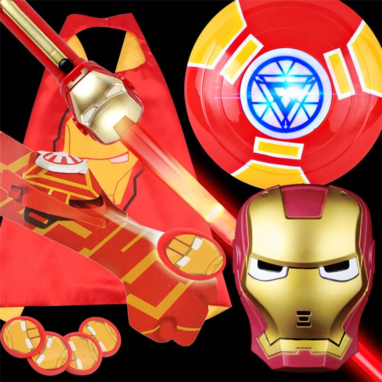 Marvel Avengers Iron Man Action Figures LED Light Sound Ironman Mask ...
