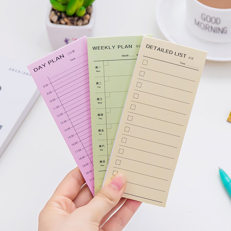 Desk Weekly Daily Planner Cartoon Sticky Notes Stickers Paper ...