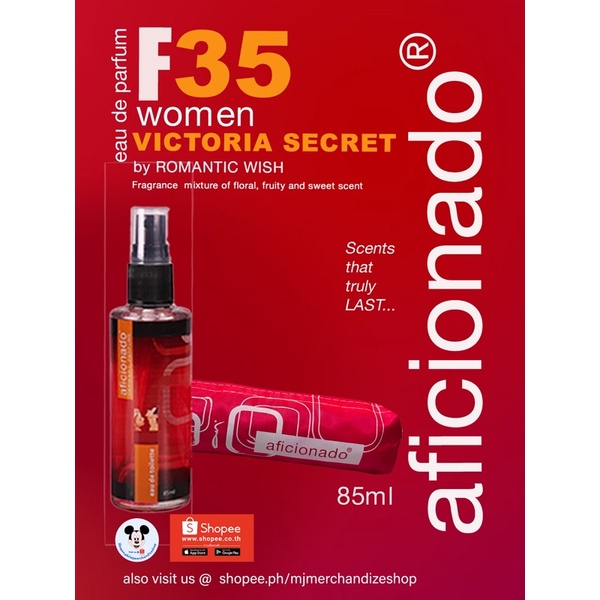 Aficionado Perfume 85ml (F35 Romantic Wish by Victoria Secret) | Shopee ...