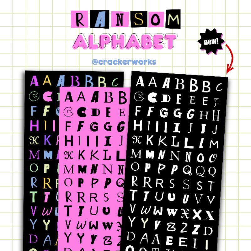 Alphabet Ransom | Deco sticker | Crackerworks | Shopee Philippines