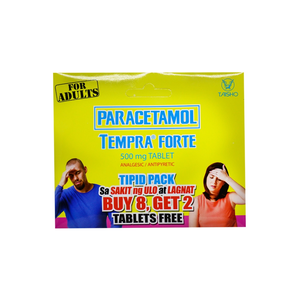 TEMPRA Forte Paracetamol 500mg Tablet (Tipid Pack) | Shopee Philippines