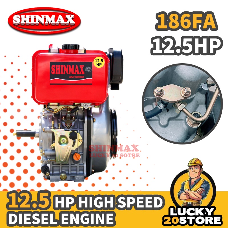 SHINMAX Air Cooled Diesel Engine Vertical 4 Stroke 10HP 12HP 3600RPM ...