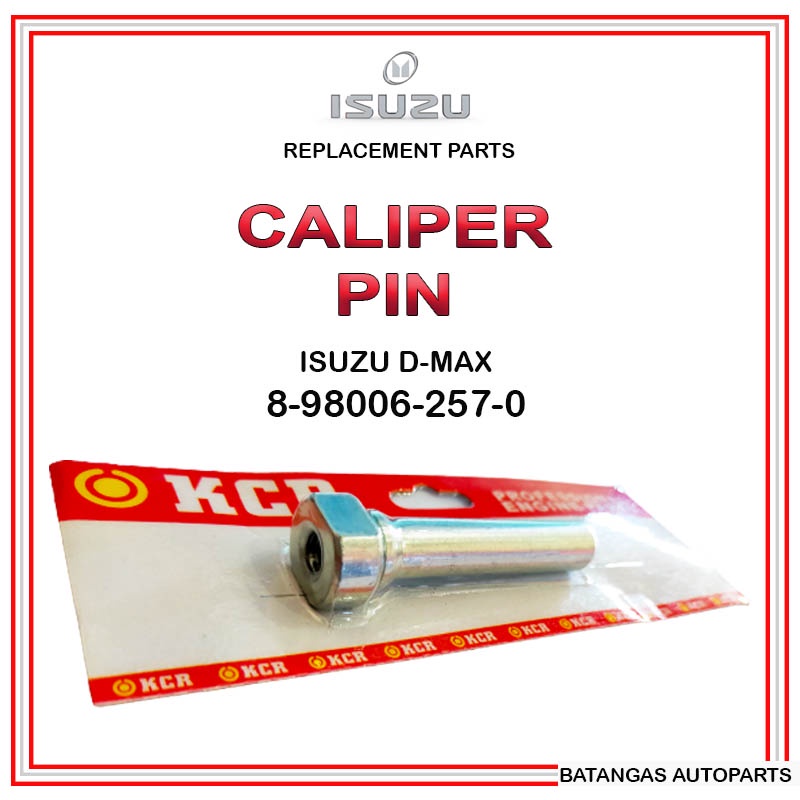 CALIPER PIN FOR ISUZU D-MAX KCR 8-98006-257-0 (1 PC) | Shopee Philippines