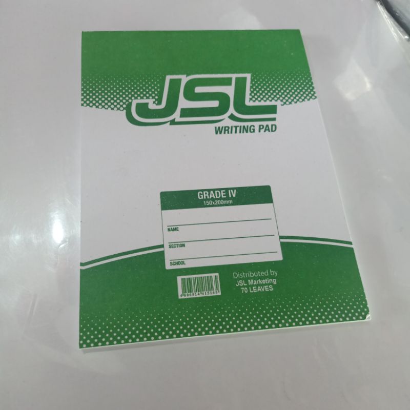 Grade 1V writing pad (70 leaves) 150x200mm (5 pads per order) | Shopee ...
