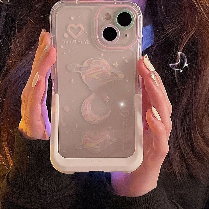 Pink Cream Dream Planet Phone case for iPhone 12 13 14 11 Pro Max X Xs ...
