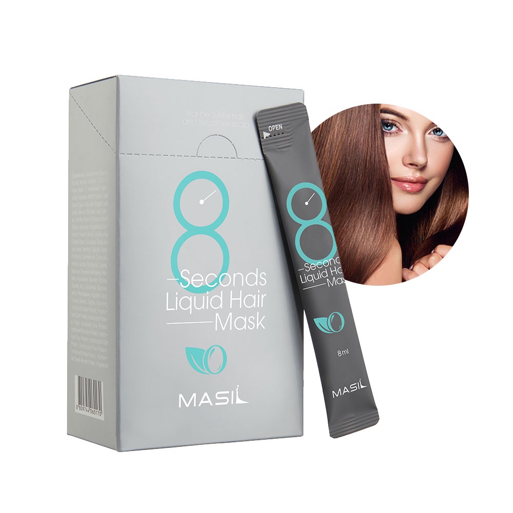 Masil 8 Seconds Liquid Hair Mask Stick 8ml x 20ea 1Pack Volume Hair / For Limp Flattened Hair ...