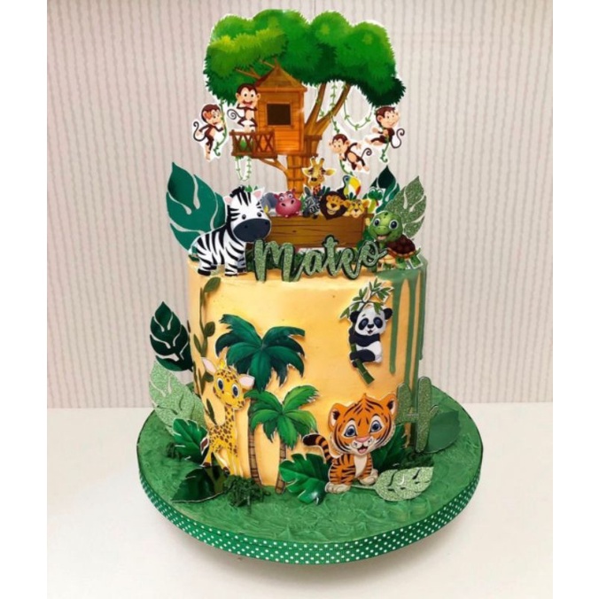 TOPPER CAKE TEMA SAFARI / TOPPER CAKE ANIMALS | Shopee Philippines