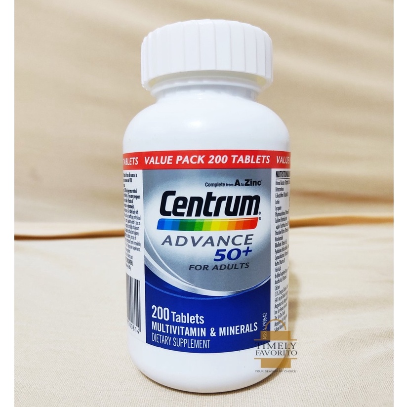 Centrum Advance 50+ Multivitamins For Adults, 200 Tablets | Shopee ...