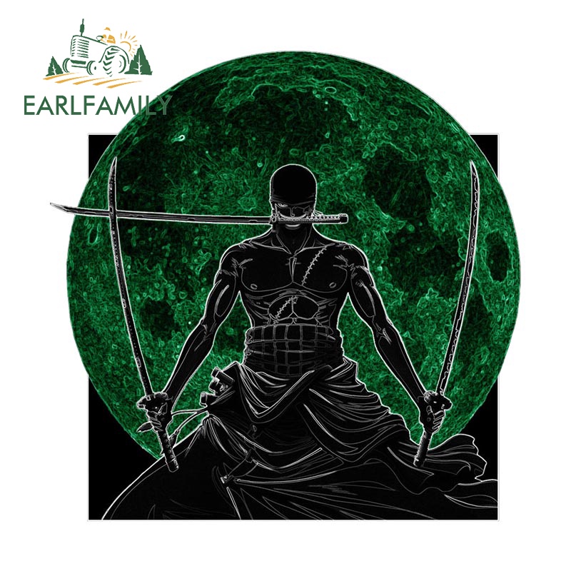 EARLFAMILY 13cm x 13 cm One Piece Zoro Personality Car Stickers Fashion ...