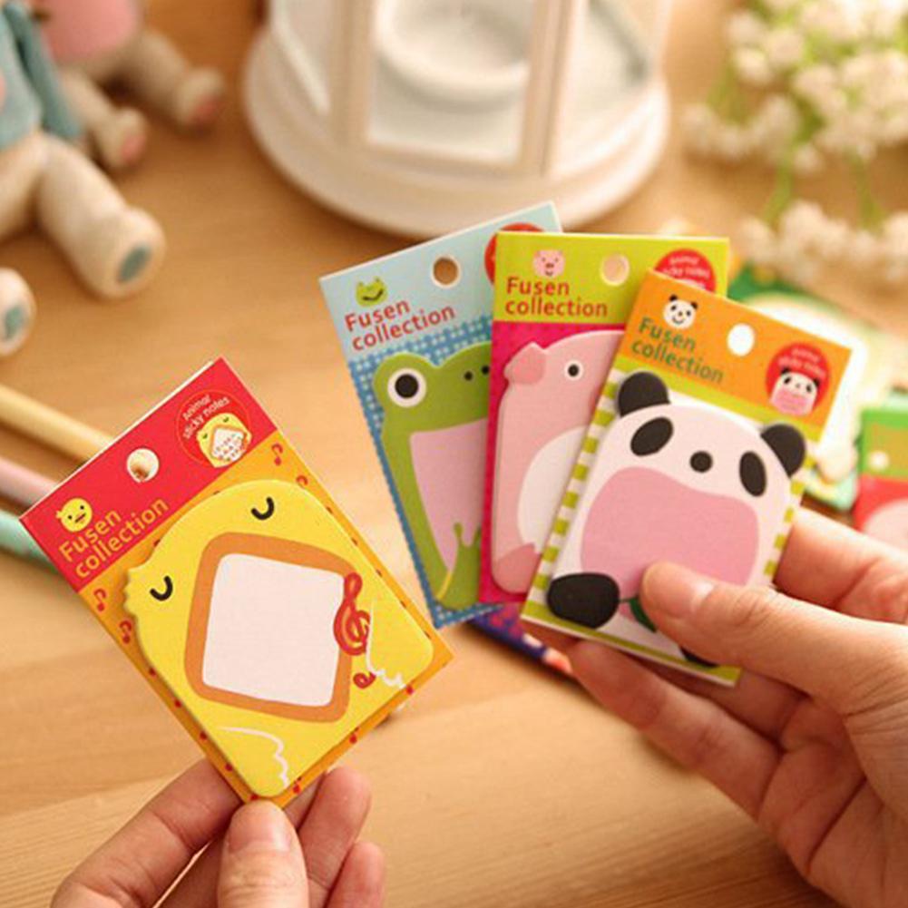 Cute Animal Post-it Notes 20 Pages Love Cartoon Sticky Creative Animal ...