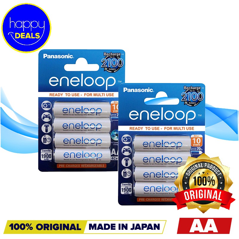 Eneloop AA Battery Made in Japan 4Pcs/Pack (2 Cards) | Shopee Philippines
