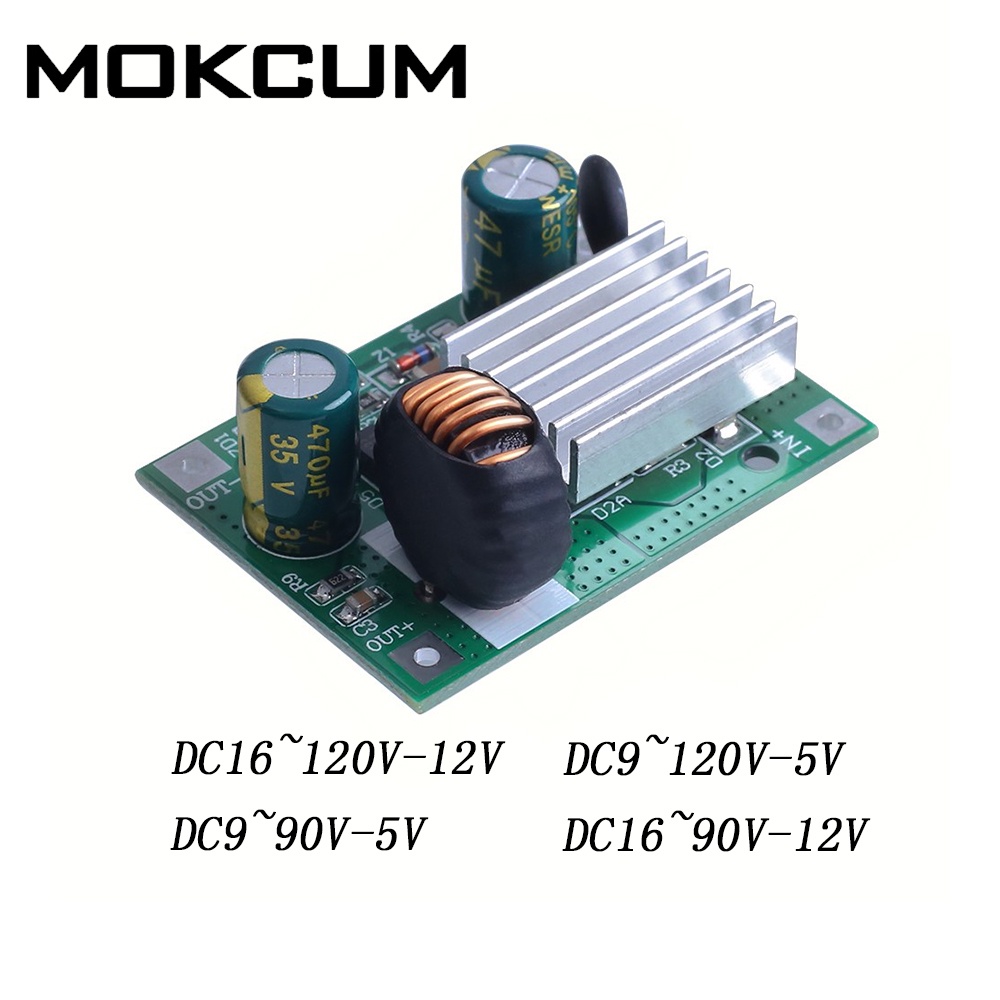 DC 9-120V to 5-12V 3A Step Down Converter Module Non-isolated Power ...