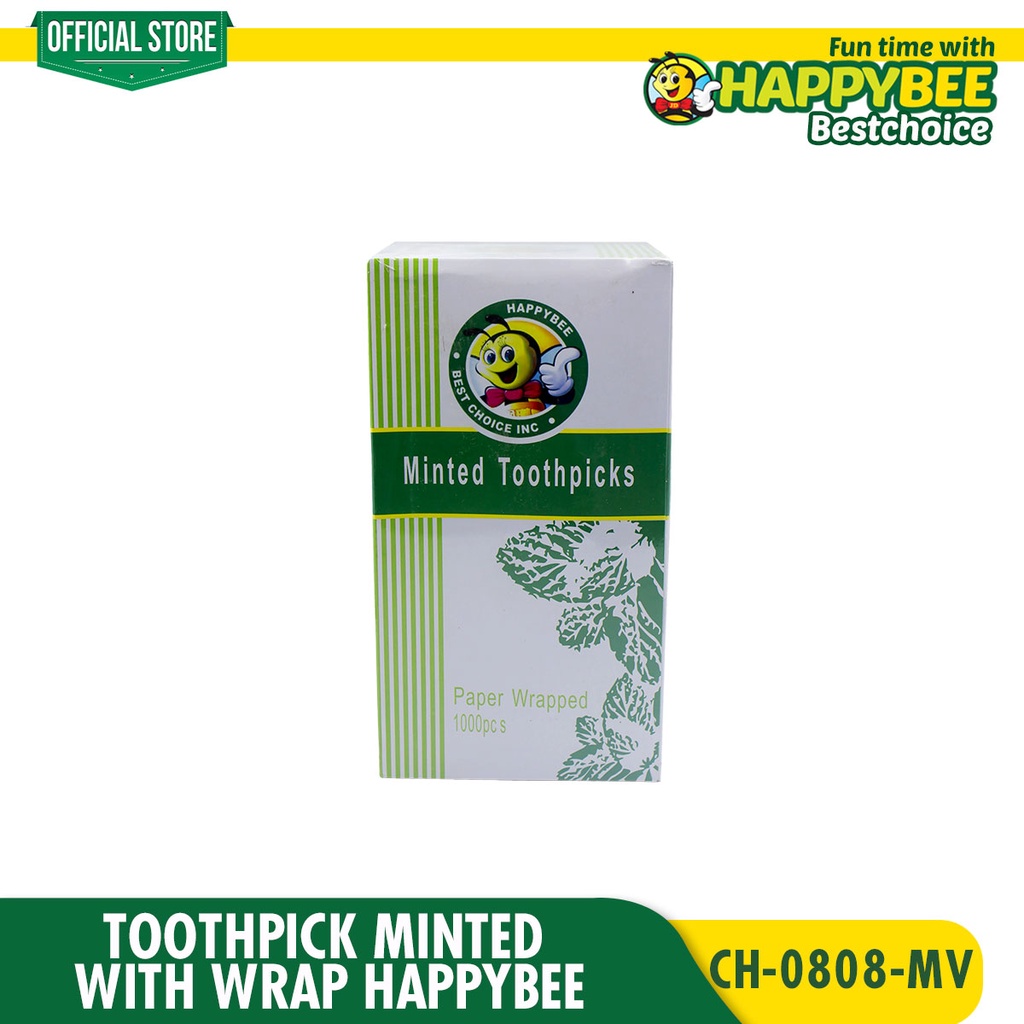 Happybee Toothpick Minted With Wrap 1000's | Shopee Philippines
