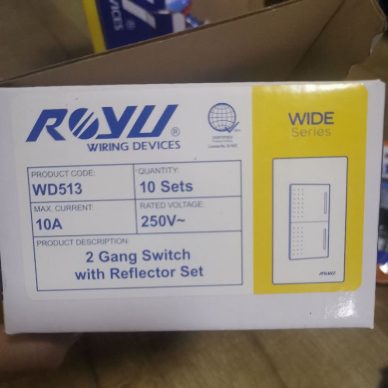 Royu wide series switch with reflector 1way 3way original | Shopee ...