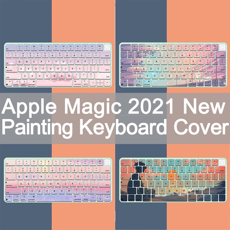 Apple Magic Keyboard Protector Soft Silicone Painting Keyboard Cover ...