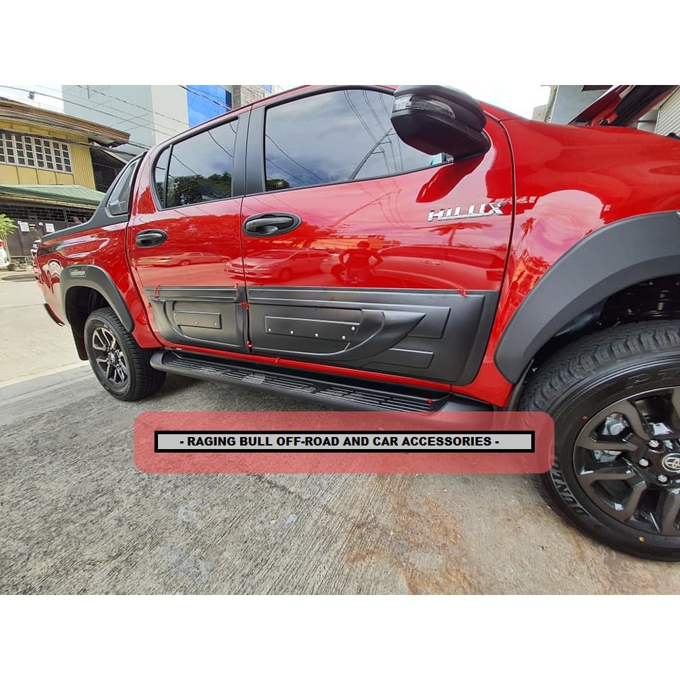 2016 - 2023 & 2025 Hilux Body Cladding - Gloss black finish - Thailand ...