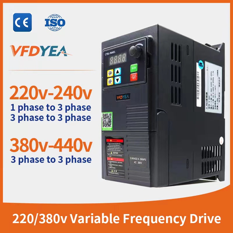 220V 3-phase input 3-phase output Variable Frequency Drive VFD Speed Controller for 0.75KW 1.5KW ...