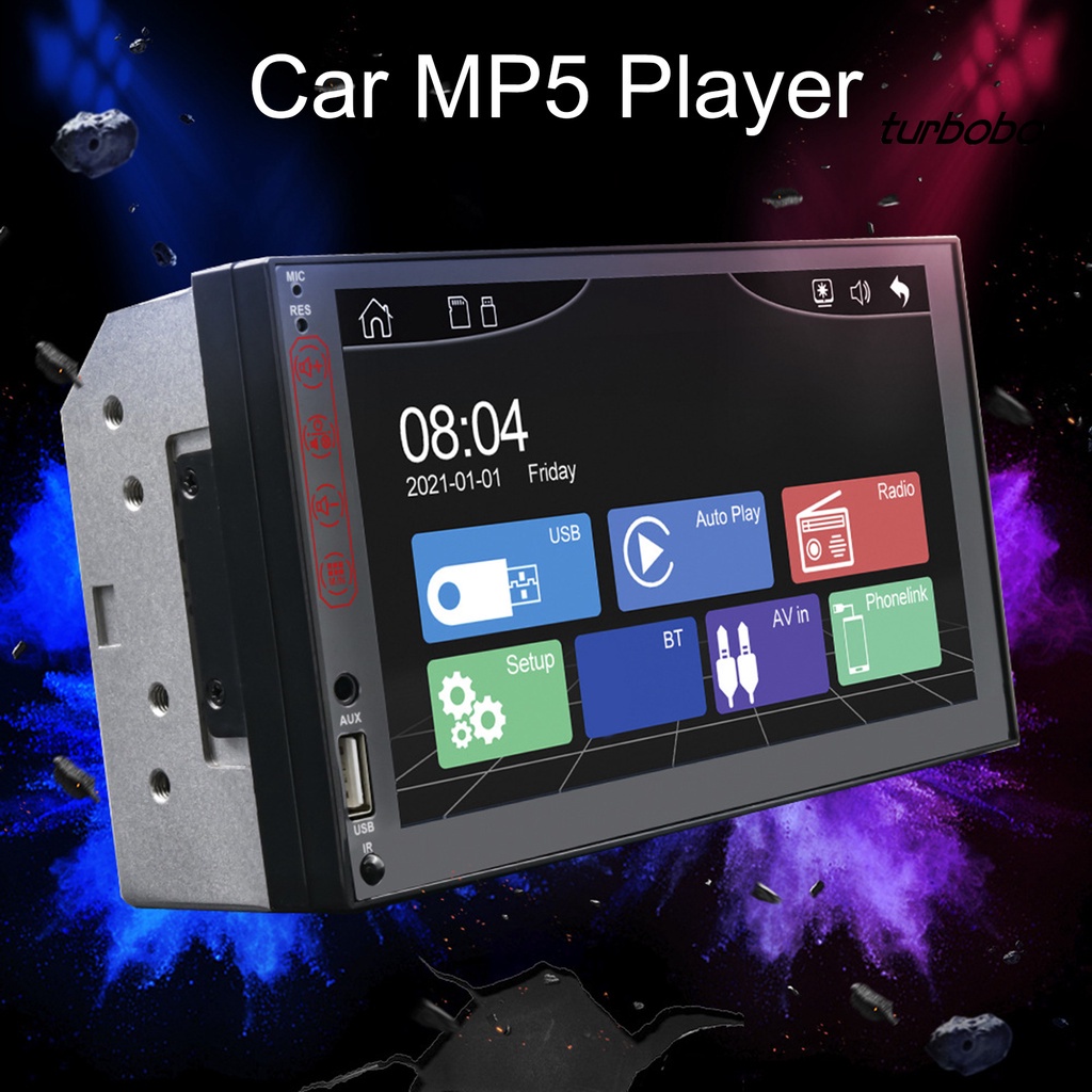 turbobo L1 7inch Car Play MP5 Player Capacitive Touch Screen Mirror ...