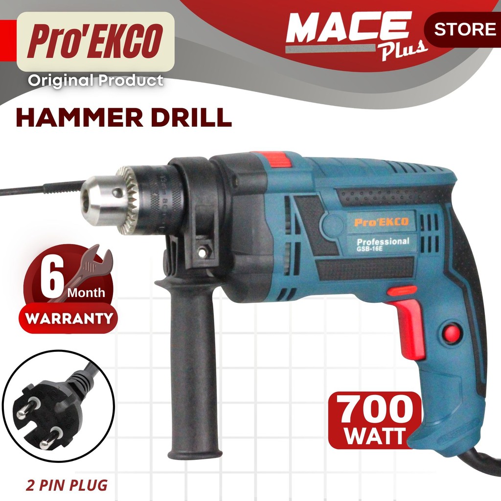 FOX/PRO'EKCO GSB1600RE 700W 220V 13mm Electric Impact Hammer Drill with ...