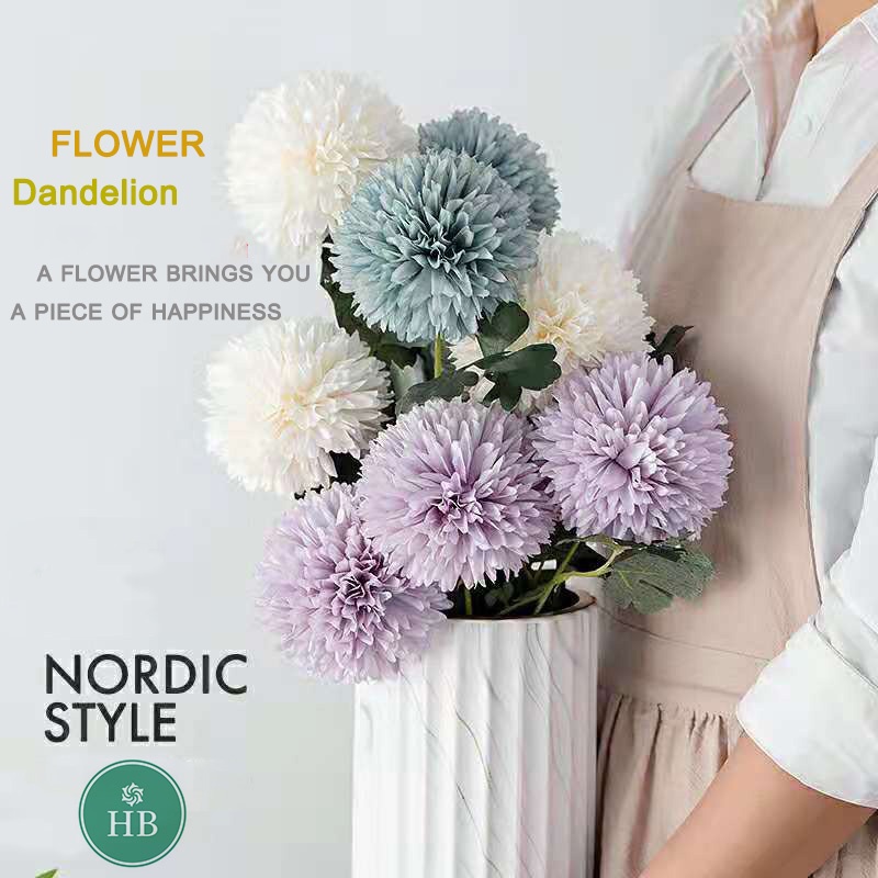 COD Artificial Flower Artificial Dandelion Flower Silk Hyacinth Flower ...