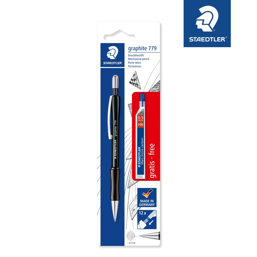 Staedtler Graphite Mechanical Pencil W/ Lead 779 Blister Pack | Shopee ...
