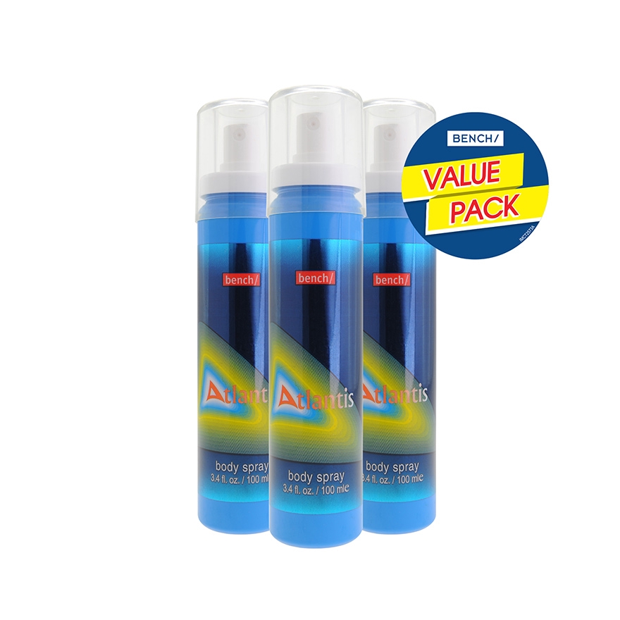PID0040B - BENCH/ Atlantis Body Spray 100ml Value Pack | Shopee Philippines