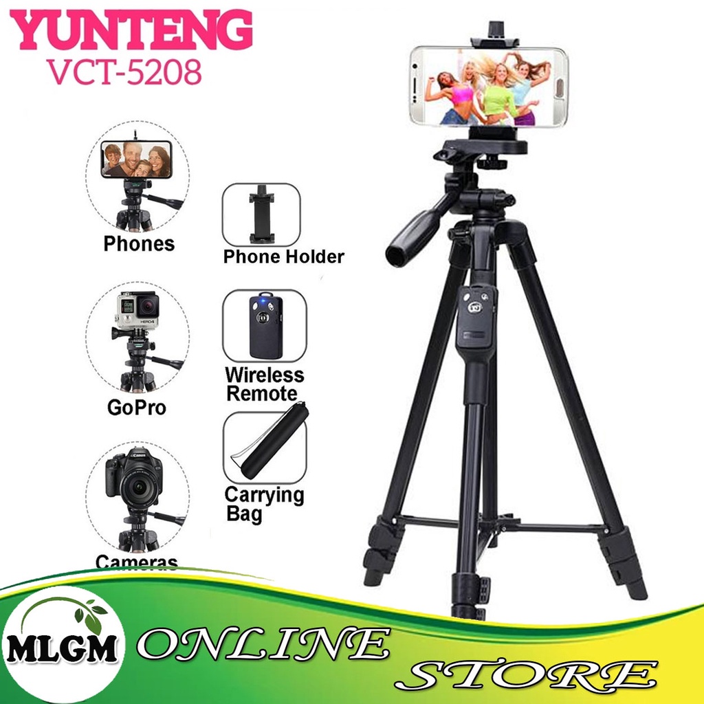 YUNTENG VCT-5208 Mobile Smart Phone Digital Camera Tripod Stand Mount ...