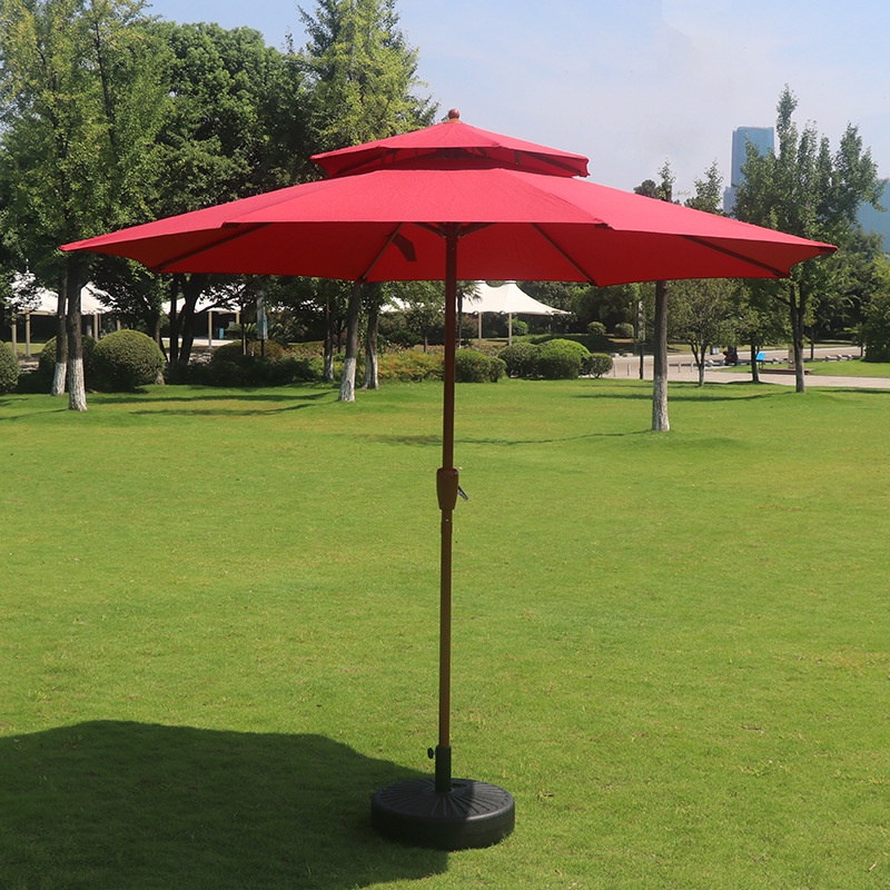 KIMDELIN Dia2.7M Double Layer Garden Umbrella Outdoor Patio Umbrella ...