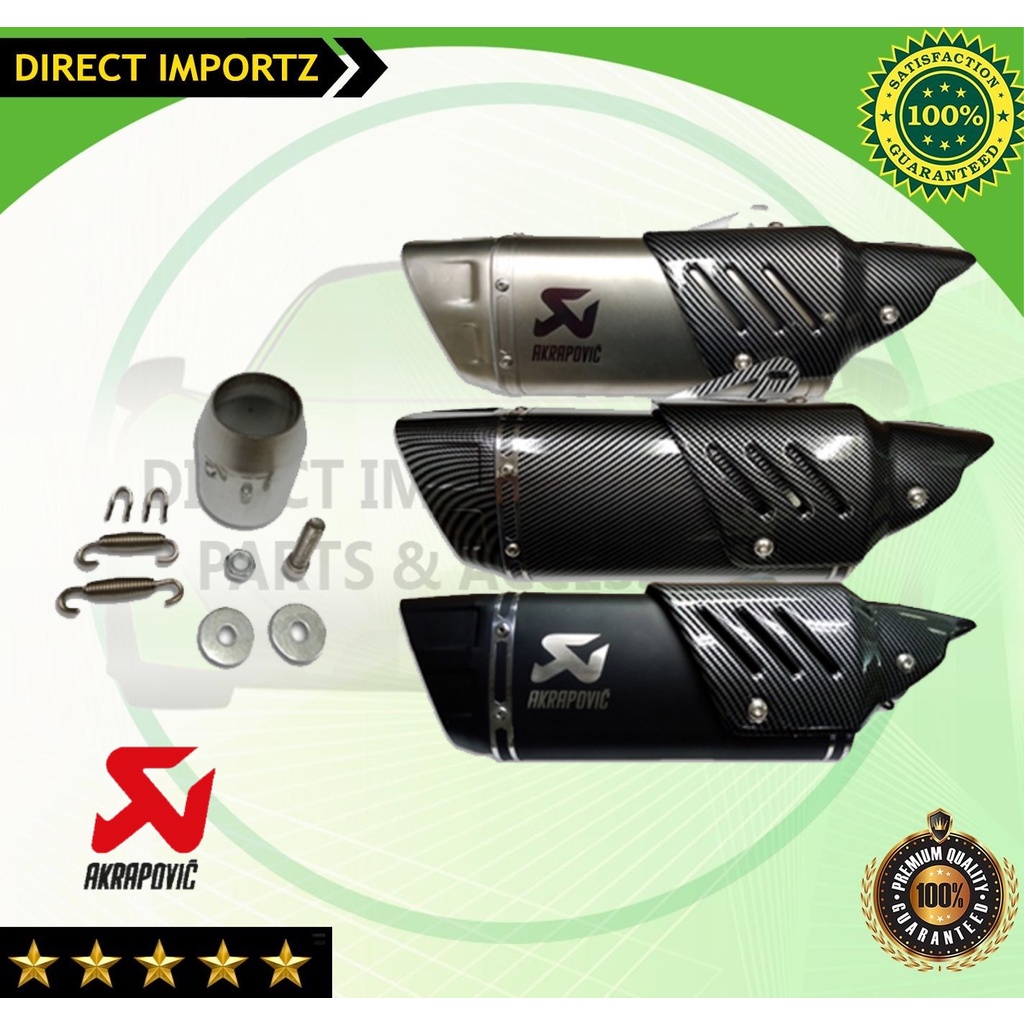 AKRAPOVIC M1 - Moto Exhaust Muffler Pipe 38-51mm Inlet - Universal ( No ...