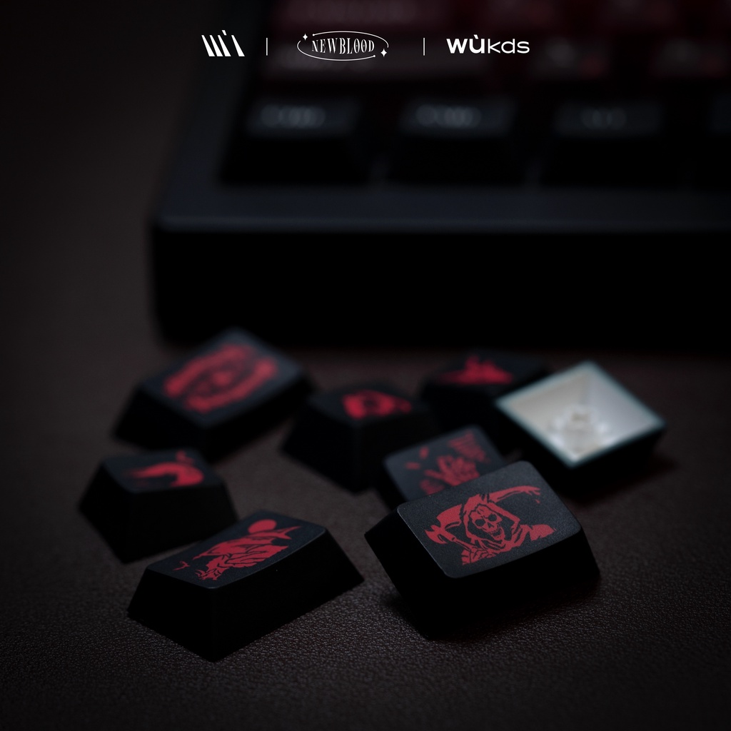 WUKDS NEW BLOOD Keycaps 150 Keys PBT Dye-Sublimation Keycaps Cherry ...
