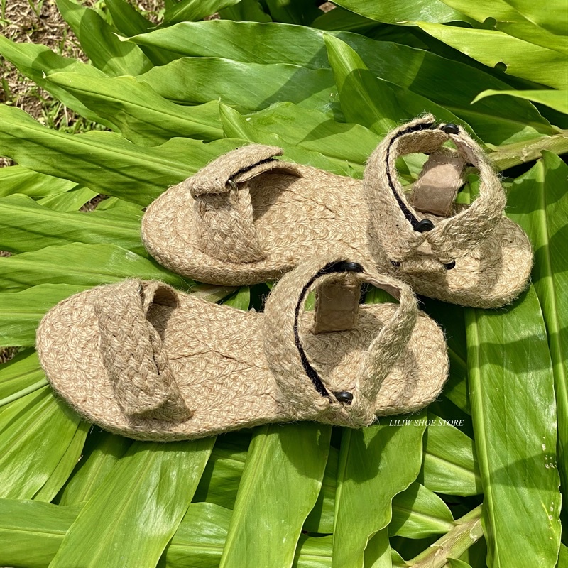 Pure 100% Abaca Beach Flat Sandals for Women - MADE IN LILIW | Shopee ...