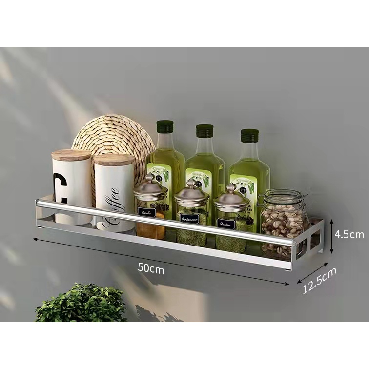(COD) Stainless Steel Spice Rack Wall Mounted Kitchen Organizer ...