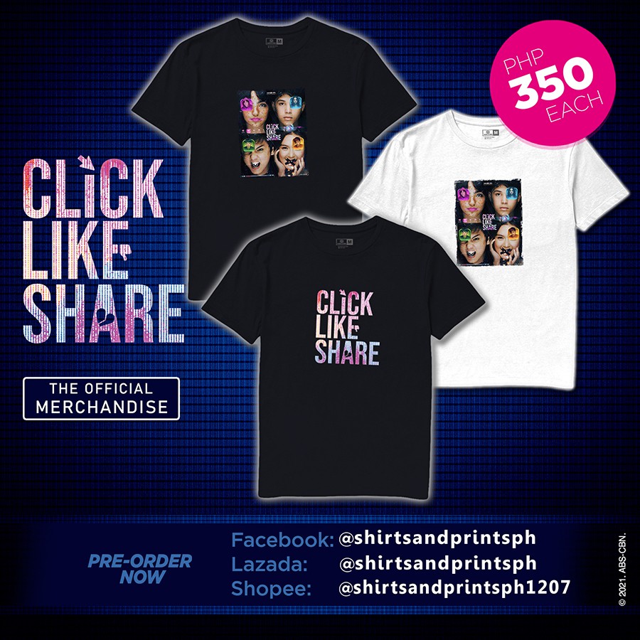 The Official Licensed Click Like Share Shirt | Shopee Philippines