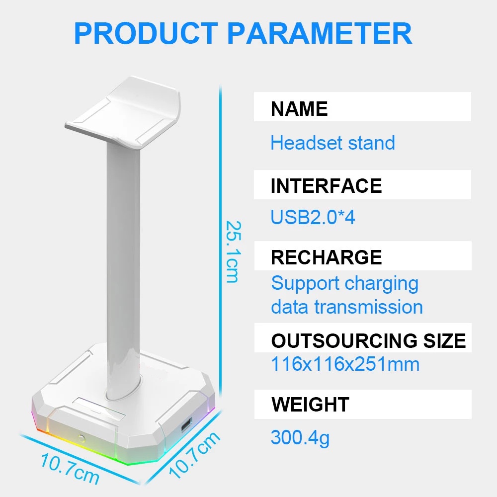 REDRAGON SCEPTER PRO GAMING HEADSET STAND (WHITE) (HA300-W) | Shopee ...