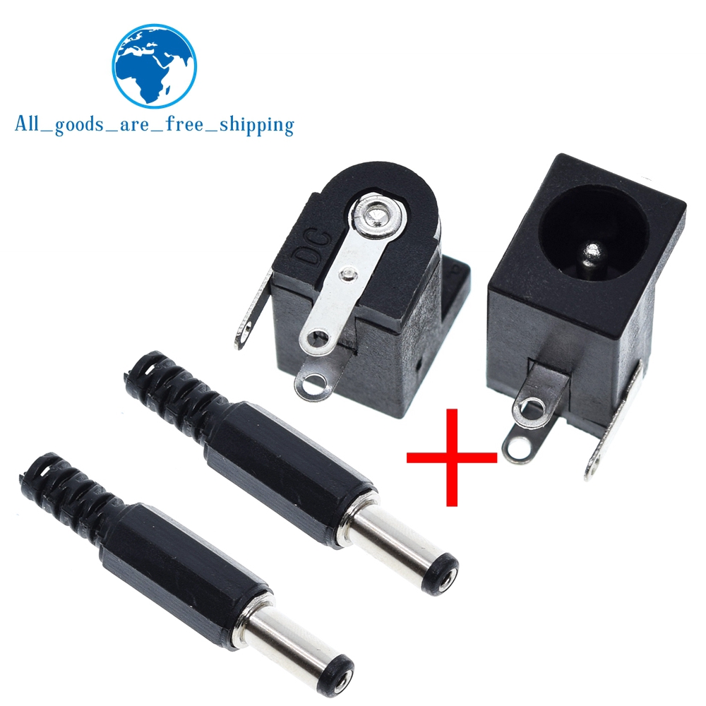 10Pcs DC-005 Black DC Power Jack Socket Connector DC005 5.5*2.1mm 2.1 ...