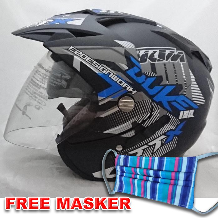 Sni Bxp Original Motorcycle Helmet 2 Glass (double Visor) Duke Blue ...