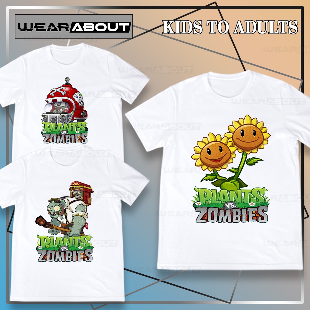 Plants vs zombies Shirt for kids / Plants vs Zombies Tshirt for kids ...