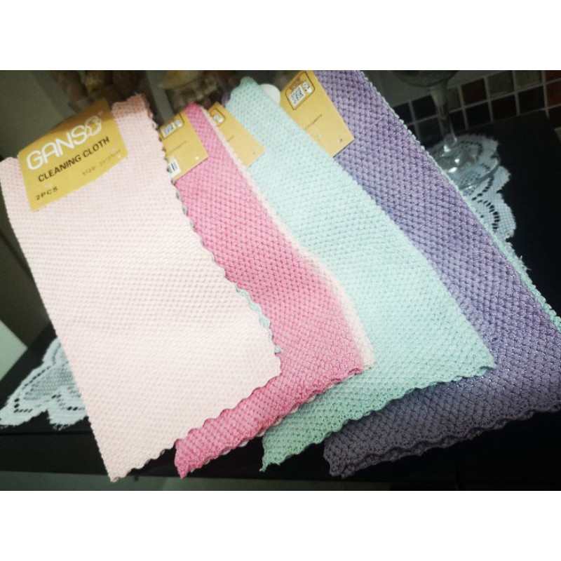 Ganso Kain Kayangan Lap Meja 2 helai / Table Kitchen Cloth 2in1 * Viral ...