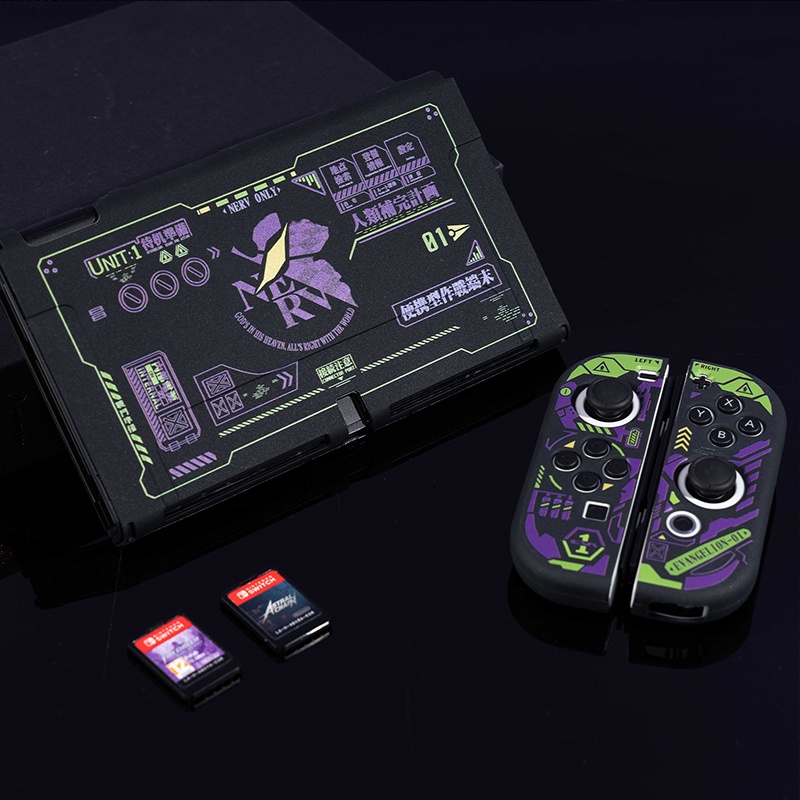 EVA Switch OLED Protective Shell NS Game Portable TPU Housing Mecha Protection Case Cover For ...