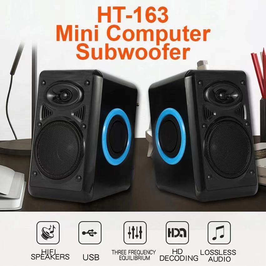 TF-163 Mini Computer Speakers Stereo USB Wired Powered for PC / Laptops ...
