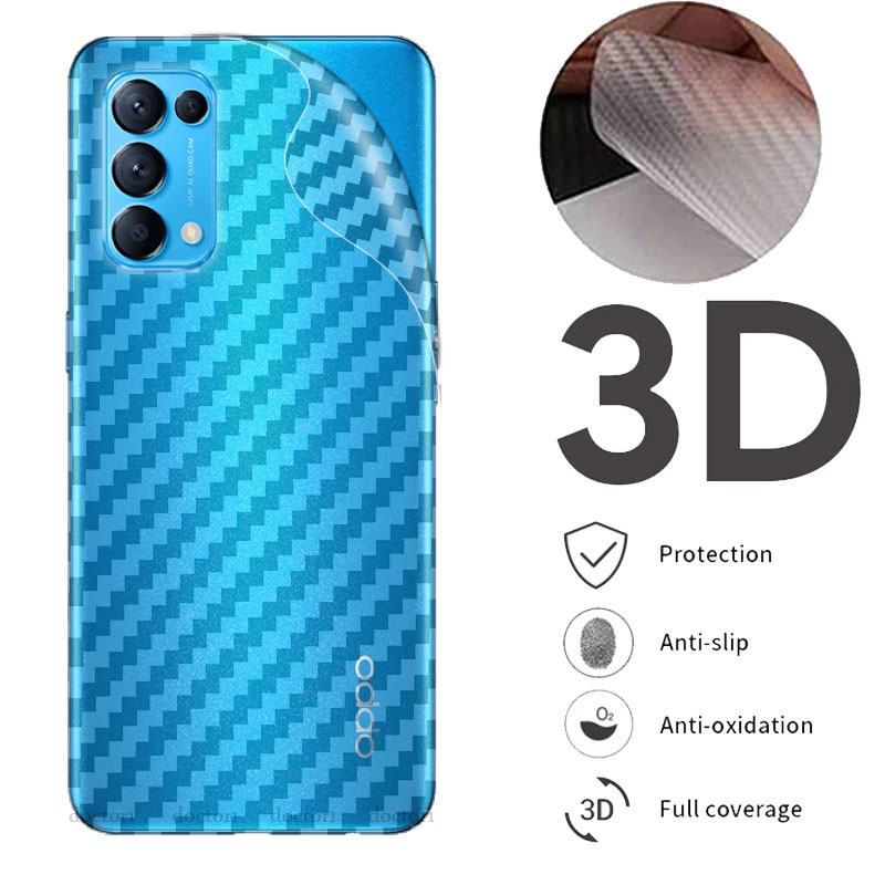 Carbon Fiber Sticker Back Film Cover For OPPO Reno 13 12 12F 11F 11 10 ...