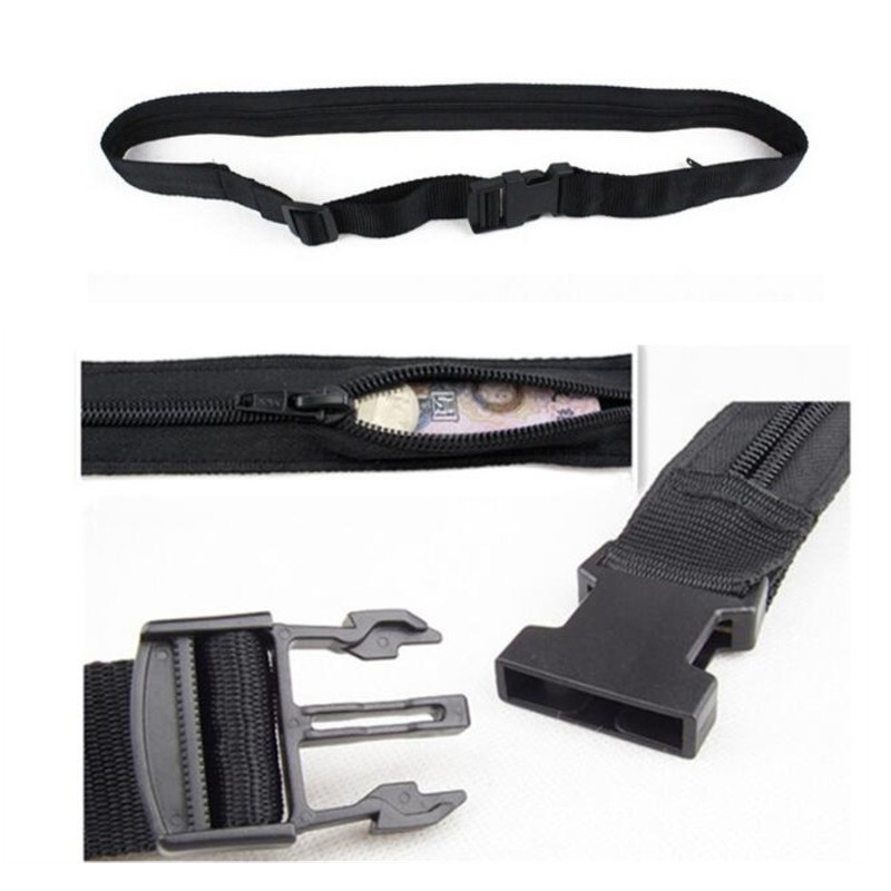 Secret Travel Waist Money Belt Hidden Security Zip Pouch Anti-theft ...