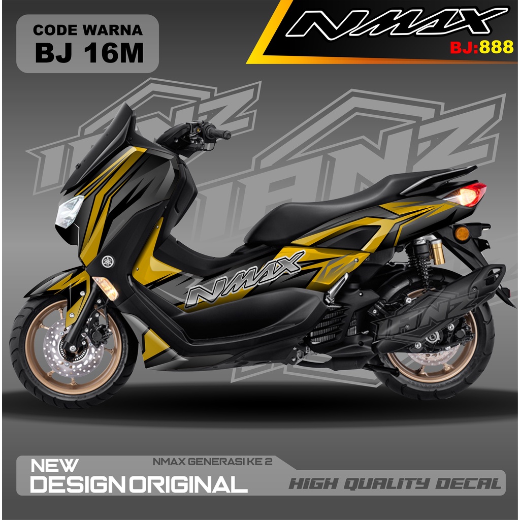 New NMAX STICKER FULL BLOCK MOTORCYCLE BODY / NMAX FULL BODY DECAL ...