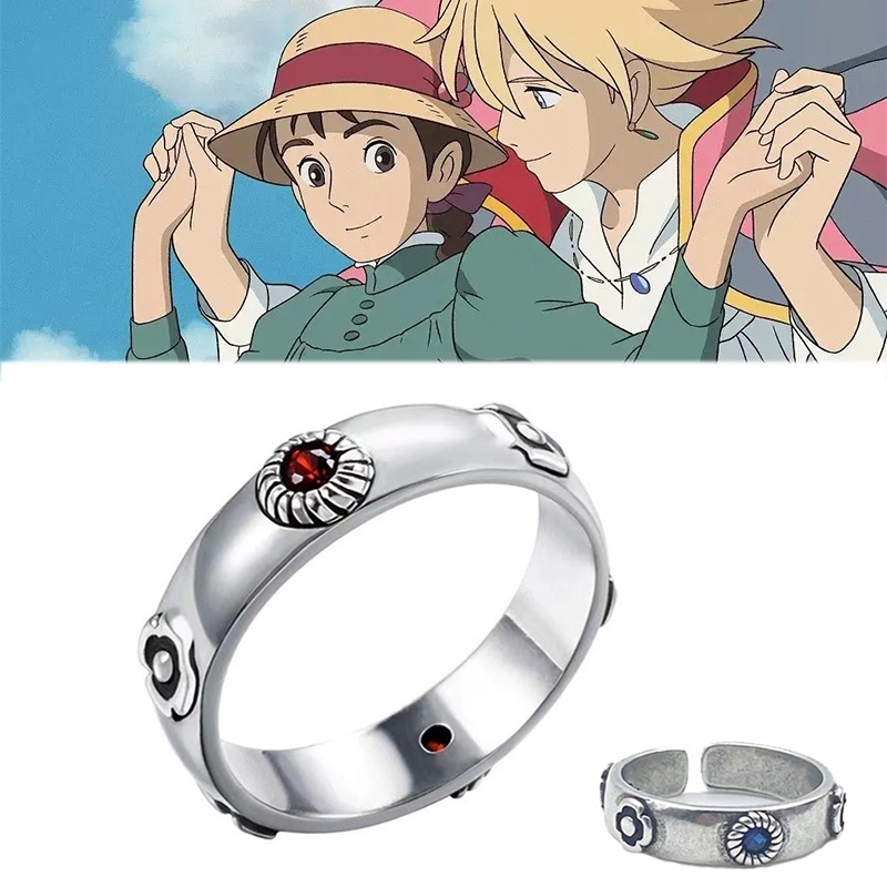 Anime Howls Moving Castle Ring Hayao Miyazaki Cosplay Howl Sophie Metal ...