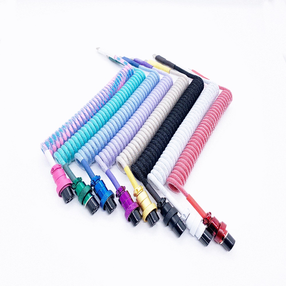 Custom Colorful Aviation Plug GX16 4Pin Coiled Spring Mechanical ...