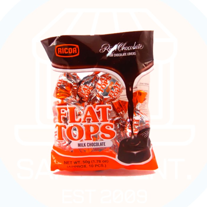 Ricoa Flat Tops Milk Chocolate 10pcs | Shopee Philippines