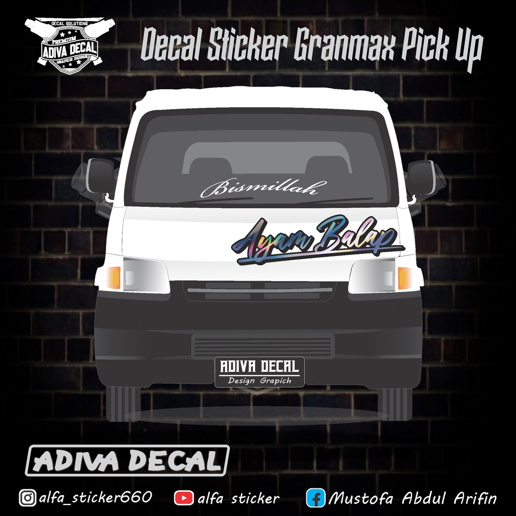 PICK UP CAR COSTUM CABIN CUTTING/STICK STICKER - HOLOGRAM STICKER ...