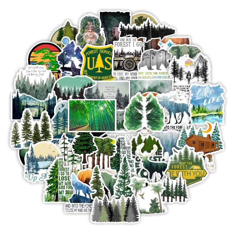 xs502-50pcs Forest series graffiti waterproof stickers | Shopee Philippines