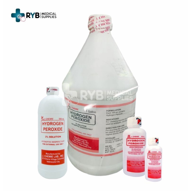 J.CHEMIE Hydrogen Peroxide 3% (GALLON CHECKOUT) Agua Oxinada | Shopee ...